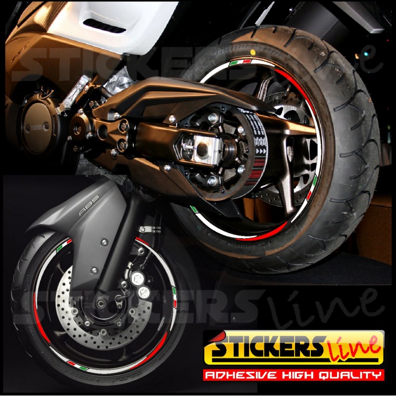 Adesivi Cerchi Moto Tmax 500 Tmax 530 Tmax 560 strisce ruote T MAX ...